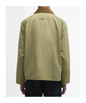 Barbour Icons Spey Jacket With Cord Collar And Embroidered Detail - Bleached Olive