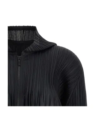 PLEATS PLEASE BY ISSEY MIYAKE Hooded Zip-up Cardigan
