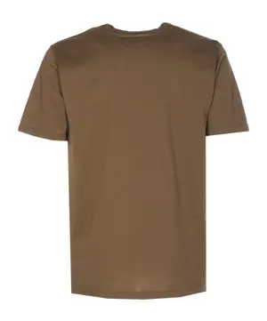 C.P. COMPANY Gasato Short Sleeved Logo Jersey T-shirt - Brown