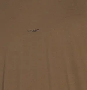 C.P. COMPANY Gasato Short Sleeved Logo Jersey T-shirt - Brown