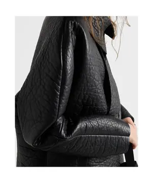 Prada Bonded Nappa Leather Jacket With Shawl Collar
