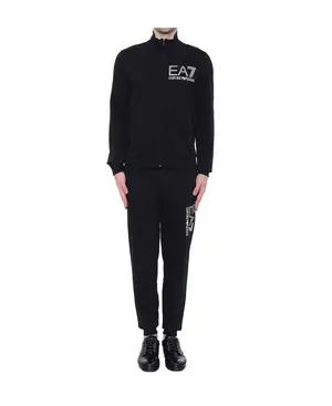 EA7 Logo Details Sports Suit - Black