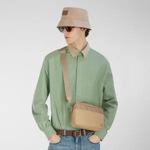 Fendi Logo Patch Bucket Hat - Beige
