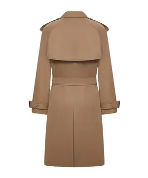 Burberry Double Breasted Belted Trench Coat - Brown