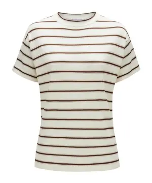 Brunello Cucinelli Striped Crewneck T-shirt - No
