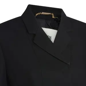 Fendi Grain De Poudre Wool Peplum Blazer