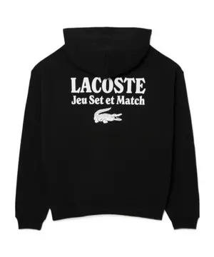 Lacoste Logo Printed Drawstring Hoodie