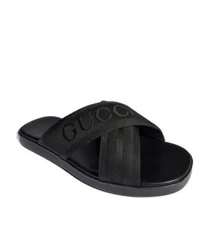 Gucci Jacquard Logo Slide Sandals