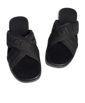 Gucci Jacquard Logo Slide Sandals