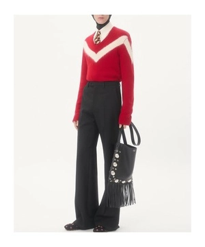 Valentino Garavani V-neck Long-sleeve Jumper With Ribbed Details