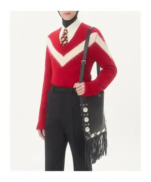 Valentino Garavani V-neck Long-sleeve Jumper With Ribbed Details
