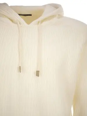 Tagliatore Knitted Hooded Jumper With Drawstring