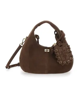 GANNI Mini Hobo Bag - Brown
