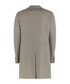 Zegna Double Breasted Long Sleeve Coat
