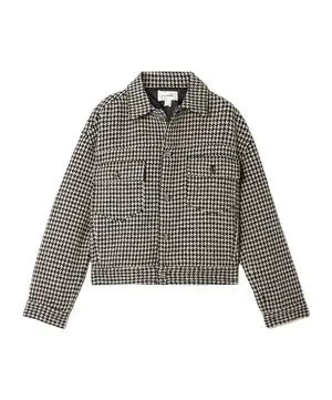 FRAME Houndstooth Tweed Casual Jacket