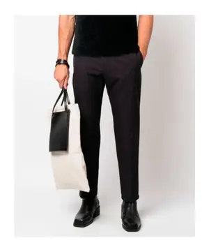 JIL SANDER Straight-leg Cotton Trousers - Navy