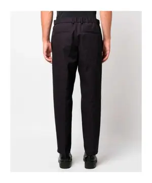 JIL SANDER Straight-leg Cotton Trousers - Navy
