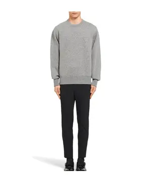 Prada Long Sleeve Crewneck Sweater - Grey