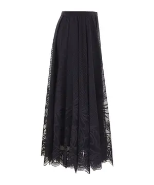 Fabiana Filippi Lace Flared Skirt
