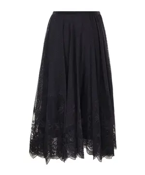 Fabiana Filippi Lace Flared Skirt