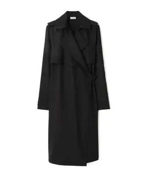 Burberry Long-sleeved Draped Midi Dress