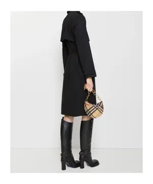 Burberry Long-sleeved Draped Midi Dress