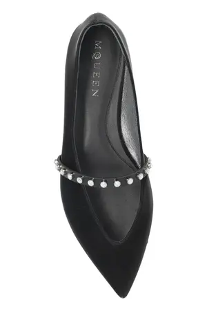 Alexander McQueen Embellished Ballerina Flats