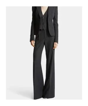 Dsquared2 High Waist Bianca Flared Pinstripe Trousers - Black