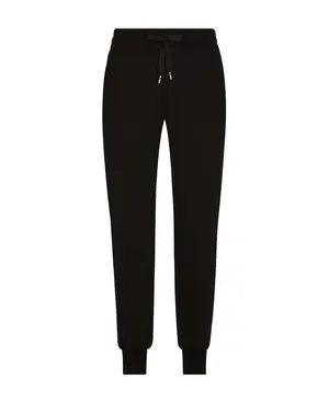 Dolce & Gabbana Dolce Gabbana Logo-embroidered Drawstring Track Pants - Black