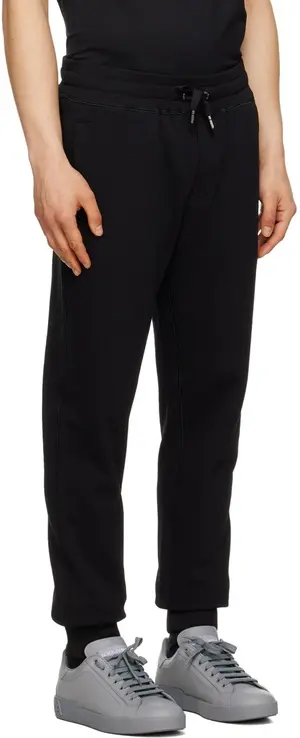 Dolce & Gabbana Dolce Gabbana Logo-embroidered Drawstring Track Pants - Black