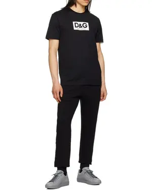 Dolce & Gabbana Dolce Gabbana Logo-embroidered Drawstring Track Pants - Black