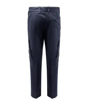 Stone Island Logo Patch Cargo Trousers - Blue