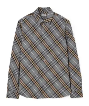 Burberry Regular Fit Check Shirt - Wave Blue