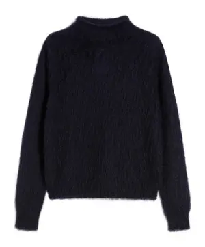 Max Mara Umile Long-sleeved Knitted Jumper - Navy Blue