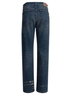 Prada Straight-leg Distressed Denim Jeans