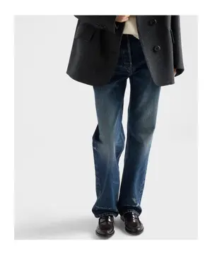 Prada Straight-leg Distressed Denim Jeans