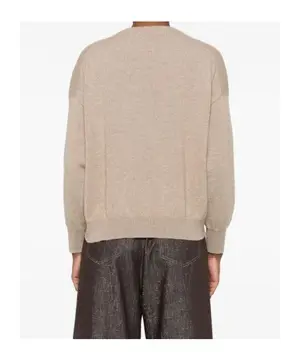 Brunello Cucinelli Monile Detailed Cropped Sweater - Nude