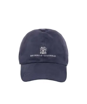 Brunello Cucinelli Baseball Cap With Letter Logo - Black