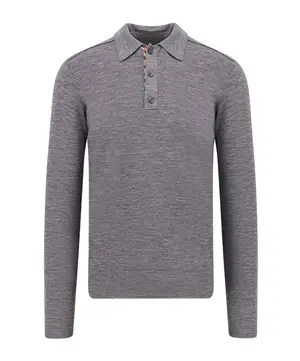 Burberry Long Sleeved Knitted Polo Shirt
