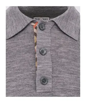 Burberry Long Sleeved Knitted Polo Shirt