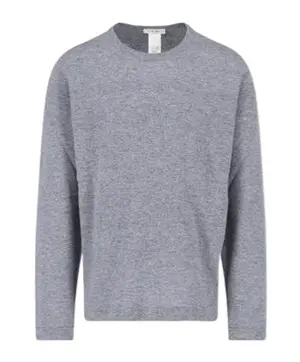THE ROW Crew Neck Sweater With Ribbed Cuffs And Hem - Gray