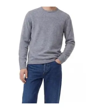 THE ROW Crew Neck Sweater With Ribbed Cuffs And Hem - Gray