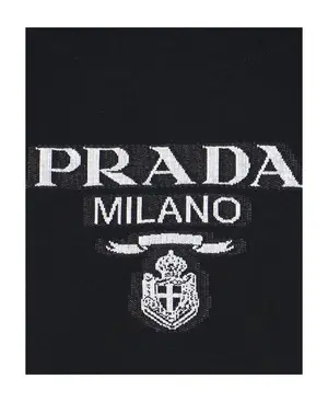 Prada Zip-up Drawstring Hoodie With Back Logo