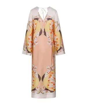 La DoubleJ Twin Flame Printed V-neck Dress