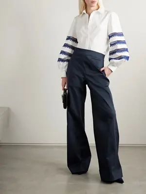 Carolina Herrera High-waisted Wide-leg Trousers