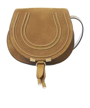 Chloé Marcie Small Saddle Crossbody Bag - Khaki