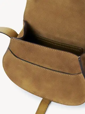 Chloé Marcie Small Saddle Crossbody Bag - Khaki