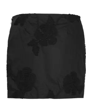 ROTATE BY BIRGER CHRISTENSEN Mini Skirt With 3d Floral Embellishments