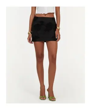ROTATE BY BIRGER CHRISTENSEN Mini Skirt With 3d Floral Embellishments