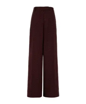 Dries Van Noten Dot Printed Straight-leg Trousers - Brown